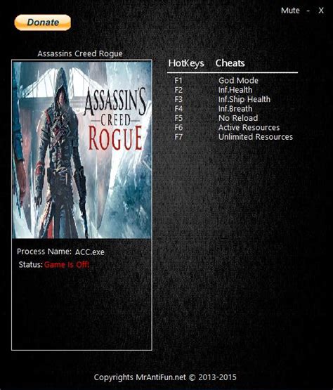 Assassins Creed Rogue Trainer 6 10 Mrantifun —
