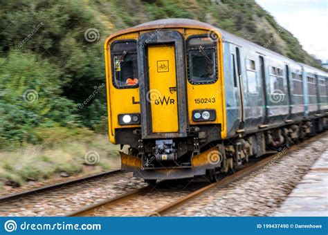 Class 150 Gwr Local Train Travelling Towards Cornwall At Teignmouth
