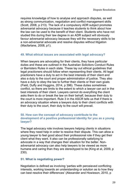 Dispute Resolution Notes Llb103 Dispute Resolution Qut Thinkswap