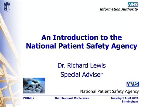 PPT An Introduction To The National Patient Safety Agency PowerPoint
