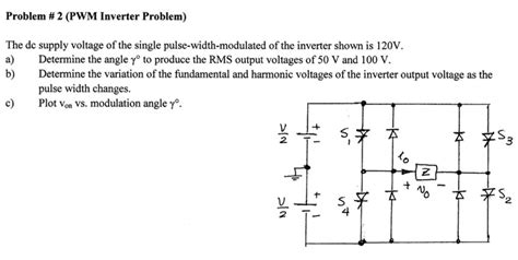 Solved Problem PWM Inverter Problem The De Supply Chegg