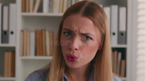 Shocked Female Face Big Eyes Open Mouth Portrait Amazed Astonished