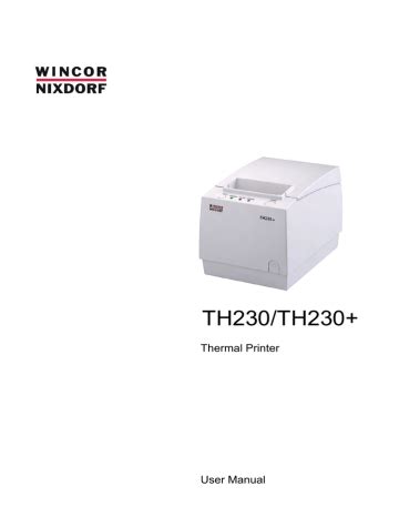 Wincor Nixdorf TH230 User manual | Manualzz