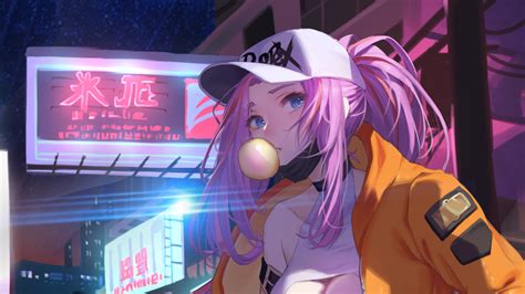 Blue Eyes Hat Pink Hair Anime Girl Hd Anime Girl Wallpapers Hd