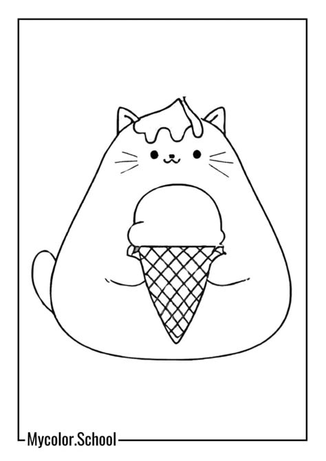 Pusheen Страници за оцветяване 7 Страници за оцветяване Безплатни