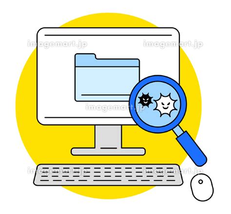 パソコン アイコン ウイルス 感染のイラスト素材 208258886 イメージマート