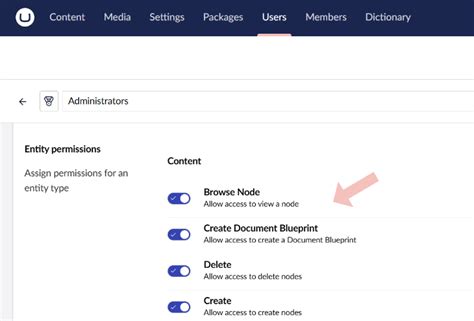 How To Create Custom Umbraco User Permissions In Belissima By Warren