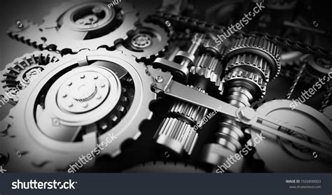 톱니바퀴와 톱니바퀴 산업 기계 엔진 매크로를 스톡 일러스트 1926890003 Shutterstock