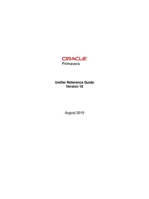 Unifier Reference Pdf Computing Information Technology
