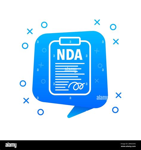 Nda Non Disclosure Agreement Document Contract Privacy Agreement Document Stock Vector