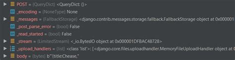 Django Данные не попадают в Requestpost при отправке их на сервер с