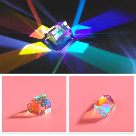 Optical Rgb Glass Prism Colorful Prism X Cube Squa Grandado