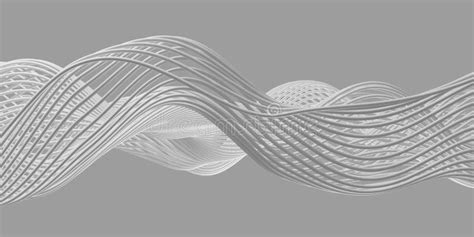 White Abstract Background With Waves Stripe Lines Pattern Stock Illustration Illustration Of