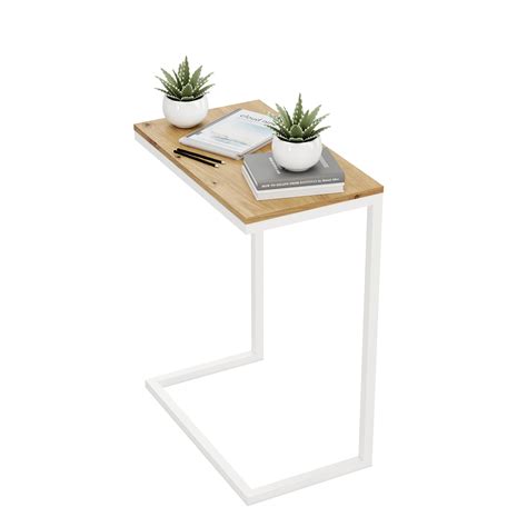 ᐉ Стіл приставний Vian Dizain 40х25 Дуб Артізан Білий • Краща ціна в Києві Україні • Купити в