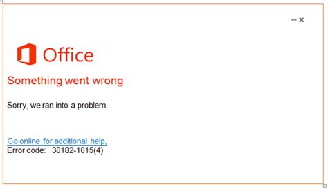 Solutions For Office Installation Error Code 301821015 4 By Victor