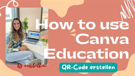 How to use Canva Education QR Code einfügen YouTube