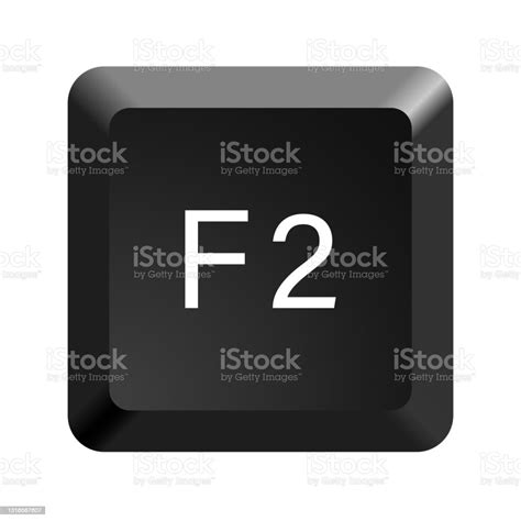 Vetores De Chave Com Símbolo F2 Teclado Preto Do Computador Ilustração