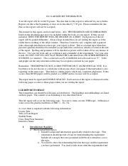 1611 LAB REPORT INFORMATION Pdf 1611 LAB REPORT INFORMATION Your Lab