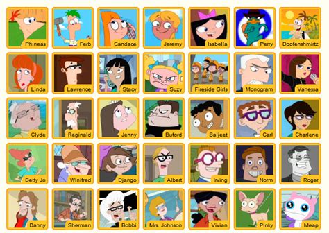 Phineas And Ferb Characters Everything Good Tv Phineas And Ferb