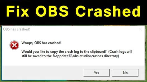 Fix Woops Obs Has Been Crashed Computer Addict Simple Solutions