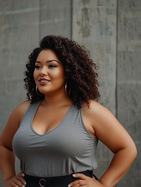 Plus Size Woman Lifestyle Premium Ai Generated Image