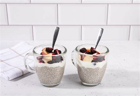 Chia Pudding With Almond Milk Filling And Slimming