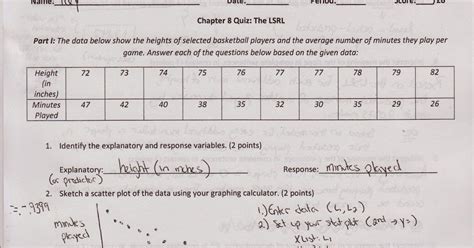 Ap Stats Chapter Practice Test BllyssEnYing