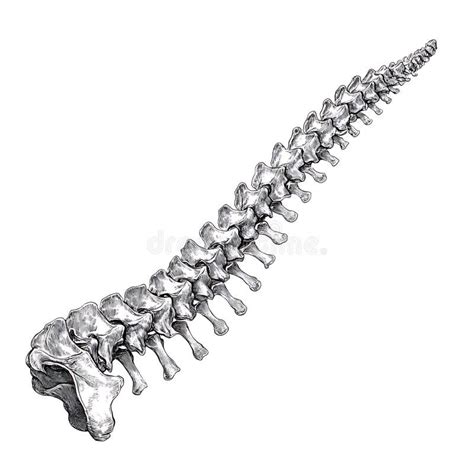 Detailed 3d Illustration Of The Human Spine Showing Vertebrae And