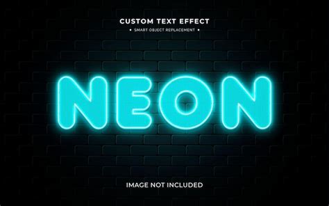 Premium Psd Blue Neon Text Effect