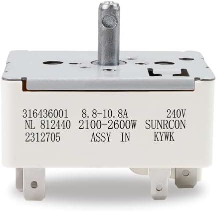 Wb24t10025 Surface Burner Range Infinite Control Switch 8 Inch Replace