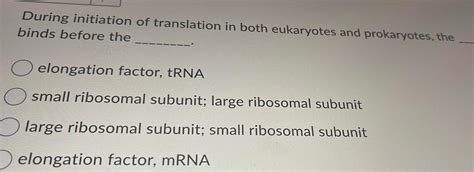 Answered During Initiation Of Translation In Both Eukaryotes And Kunduz