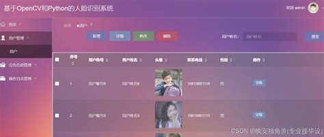 【计算机毕业设计】基于opencv和python的人脸识别系统lwpptpython Opencv Face Recognition Attendance Manageme Csdn博客
