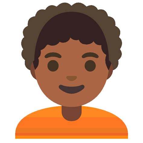 🧑🏾‍🦱 成人 中等 深肤色卷发 Emoji图片下载 高清大图、动画图像和矢量图形 Emojiall