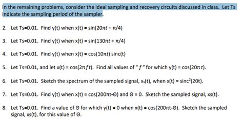 Solved In The Remaining Problems Consider The Ideal Chegg