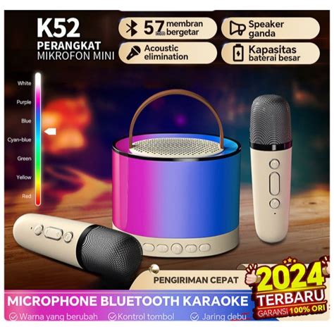 Jual Speaker Bluetooth Karaoke 2 Mic 1 Set Speaker Bluetooth Bass Mic