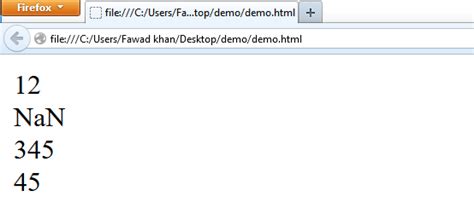 JavaScript Built In Function ParseInt ParseFloat String Eval