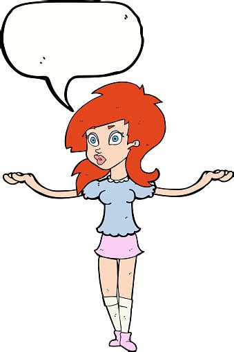 말풍선이 있는 어리둥절 뽀샤시 여자아이 말풍선을 귀여운에 대한 스톡 벡터 아트 및 기타 이미지 귀여운 기이함 기포