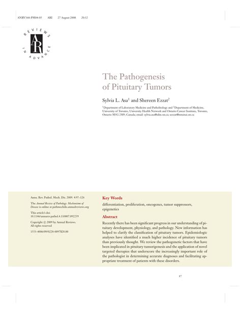Pdf The Pathogenesis Of Pituitary Tumors