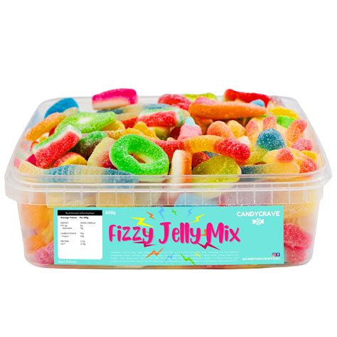 Candy Crave Fizzy Jelly Mix Tub 600g Jessicas Sweets