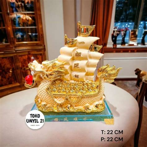 Promo Patung Perahu Kapal Naga Patung Naga Kaca Diskon 23 Di Seller