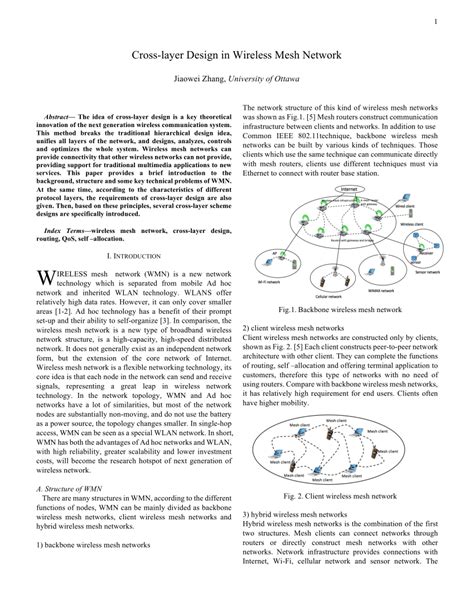 pdf cross layer design in wireless mesh network