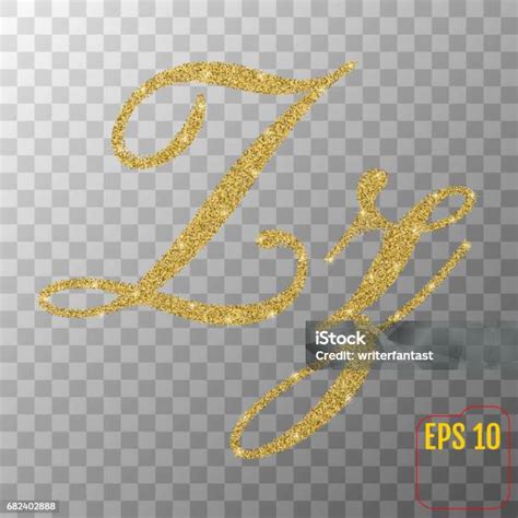 골드 반짝이 가루 편지 Z 손에 그린 투명 배경 스타일 골든 글꼴 유형 편지 Z 대문자입니다 벡터 일러스트입니다 0명에 대한