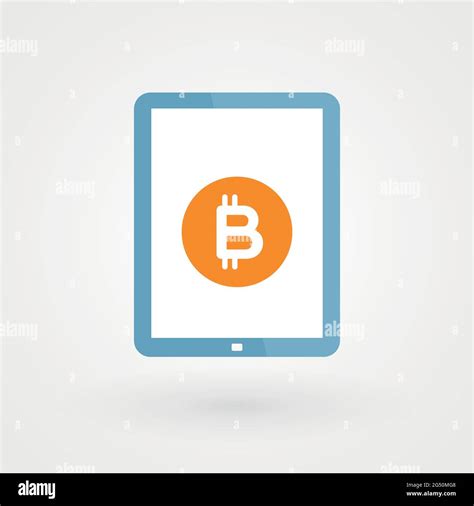 Bitcoin And Tablet Crypto Currency Concept Digital Currency Vector