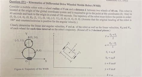 Solved Question IV Kinematics Of Differential Drive Chegg Com