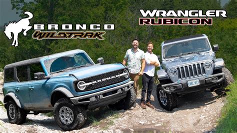 2021 Ford Bronco Wildtrak Vs Jeep Wrangler Rubicon 4xe Off Road Head