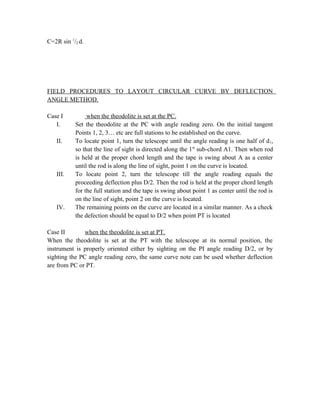 Horizontal Curves Doc