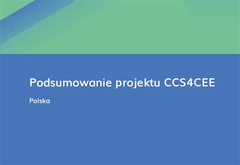 Podsumowanie Projektu CCS4CEE WiseEuropa