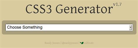 Css3代码生成器