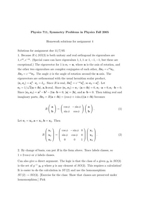4 Solved Problems On Lorentz Transformations Assignment 4 Phys 711