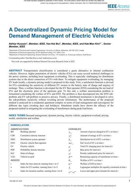Pdf A Decentralized Dynamic Pricing Model For Demand Management Of